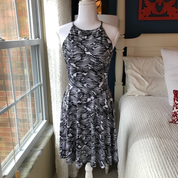 Bar III | Dresses | Bar Iii Medium Dress Black And White Silky Smooth ...